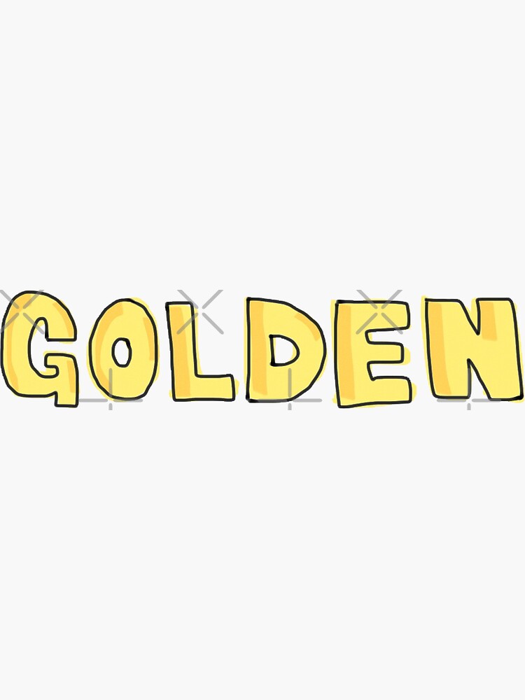 "Harry Styles Golden " Sticker by meganmcgarryyy | Redbubble