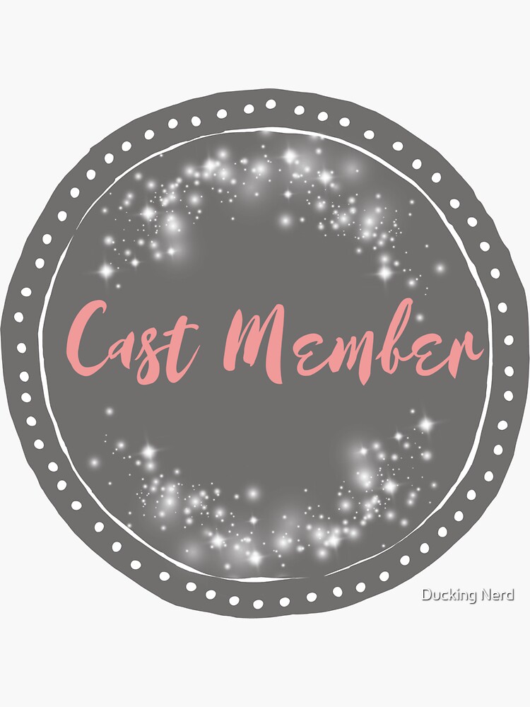 "Cast Member" Sticker by agwaters | Redbubble