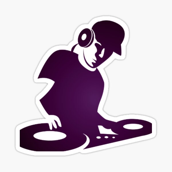 "DJ" Sticker for Sale by Vikasisnice | Redbubble