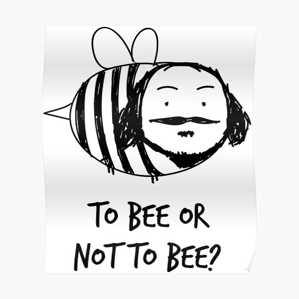 "Moustache Bee" Poster for Sale by Burgernator | Redbubble