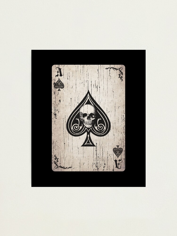 "Ace of Spades Death Card" Photographic Print by Beltschazar | Redbubble