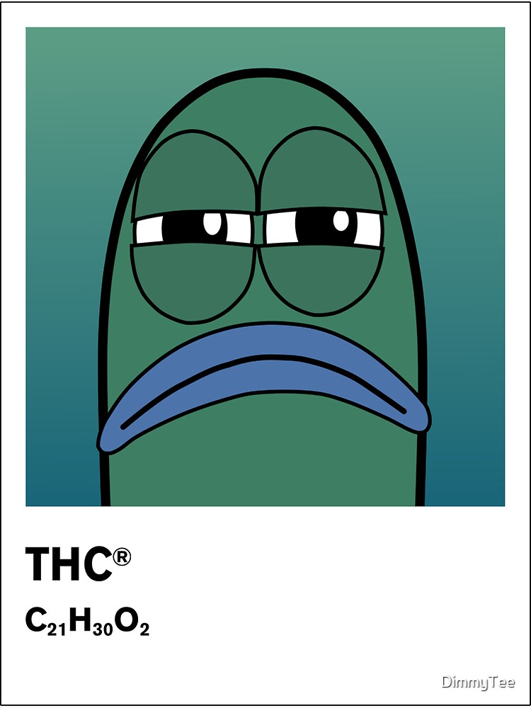 "THC Chemical Formula Aesthetic Cartoon" Sticker for Sale by DimmyTee ...