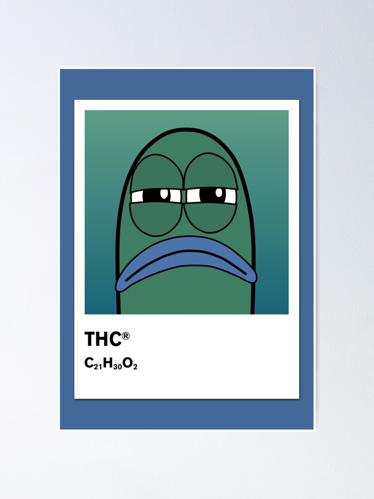 "THC Chemical Formula Aesthetic Cartoon" Poster by DimmyTee | Redbubble