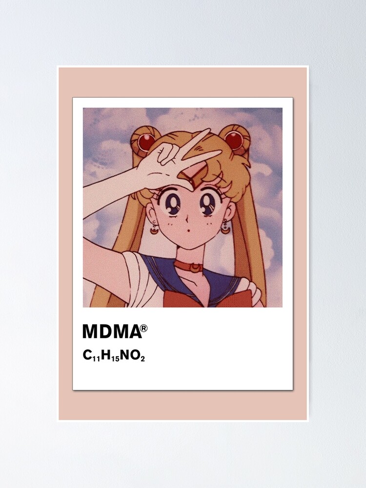 "MDMA Chemical Formula Aesthetic Cartoon " Poster by DimmyTee | Redbubble