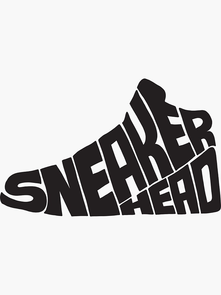"Sneaker Head (white)" Sticker for Sale by seaning | Redbubble
