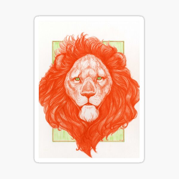 "Aslan The Great Lion" Sticker by MJManley1971 | Redbubble