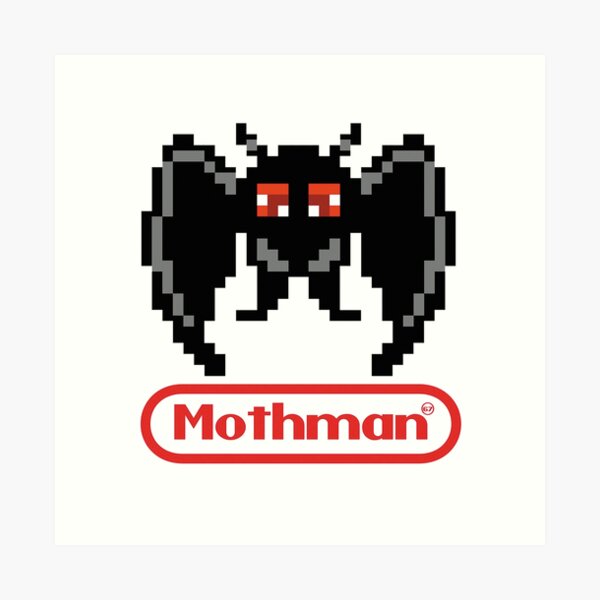 "8 Bit Mothman" Art Print by cryptidmatter | Redbubble