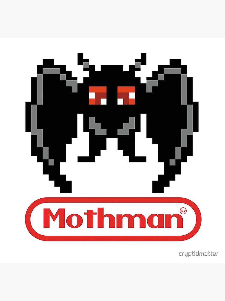 "8 Bit Mothman" Art Print by cryptidmatter | Redbubble