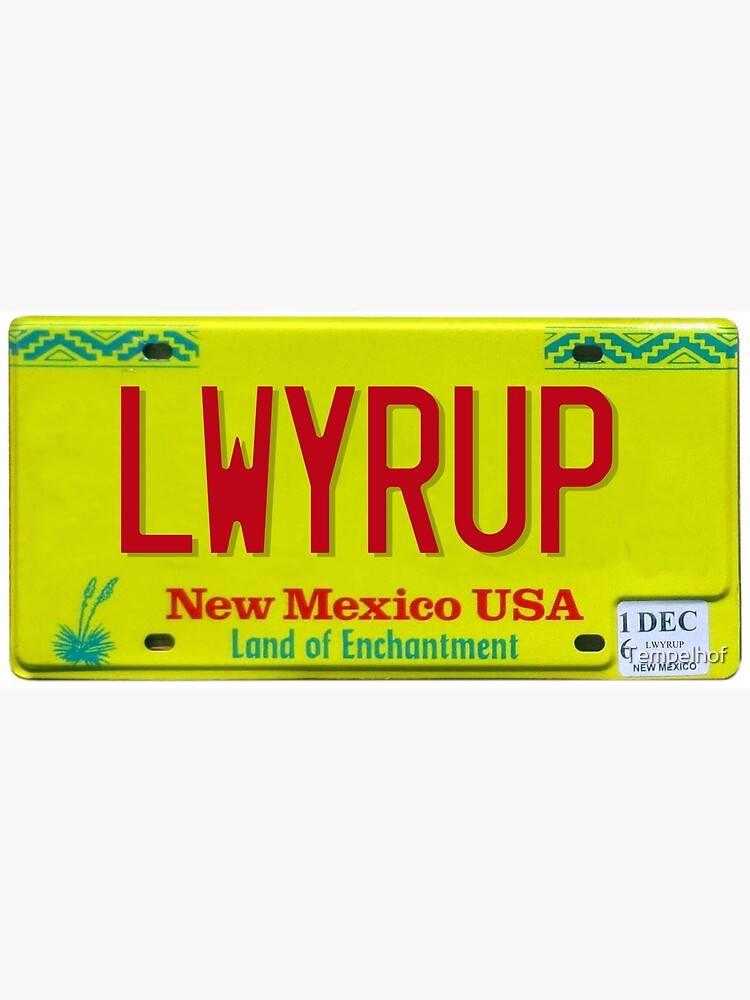 Lienzo «LWYRUP - Matrícula de Saul Goodman de Breaking Bad» de ...