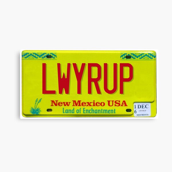 Lienzo «LWYRUP - Matrícula de Saul Goodman de Breaking Bad» de ...
