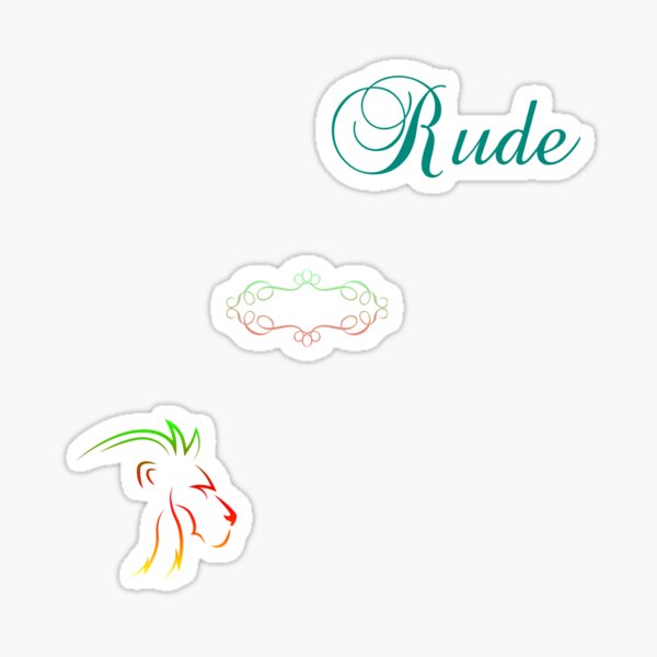 "Rude design make for redbubble" Sticker by rabail | Redbubble