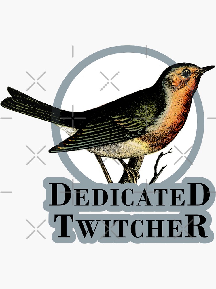 "Dedicated Twitcher Bird Watching Logo" Sticker by RosalieReeves ...