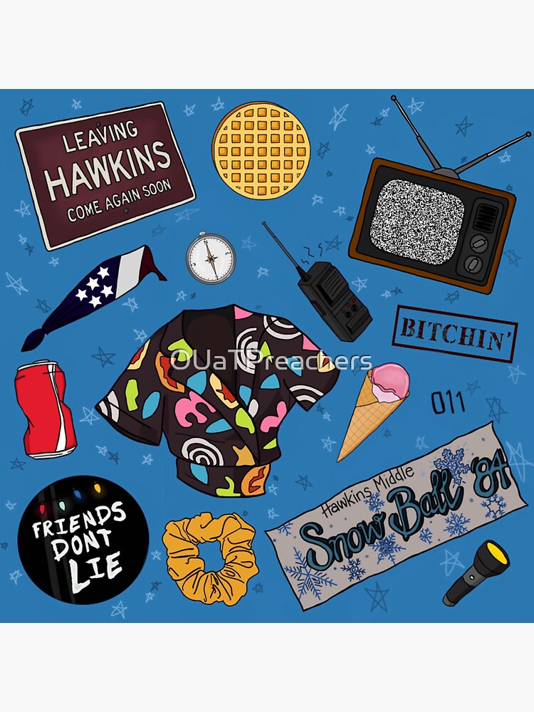 "Eleven Character Collage • ST" Sticker for Sale by OUaTPreachers ...