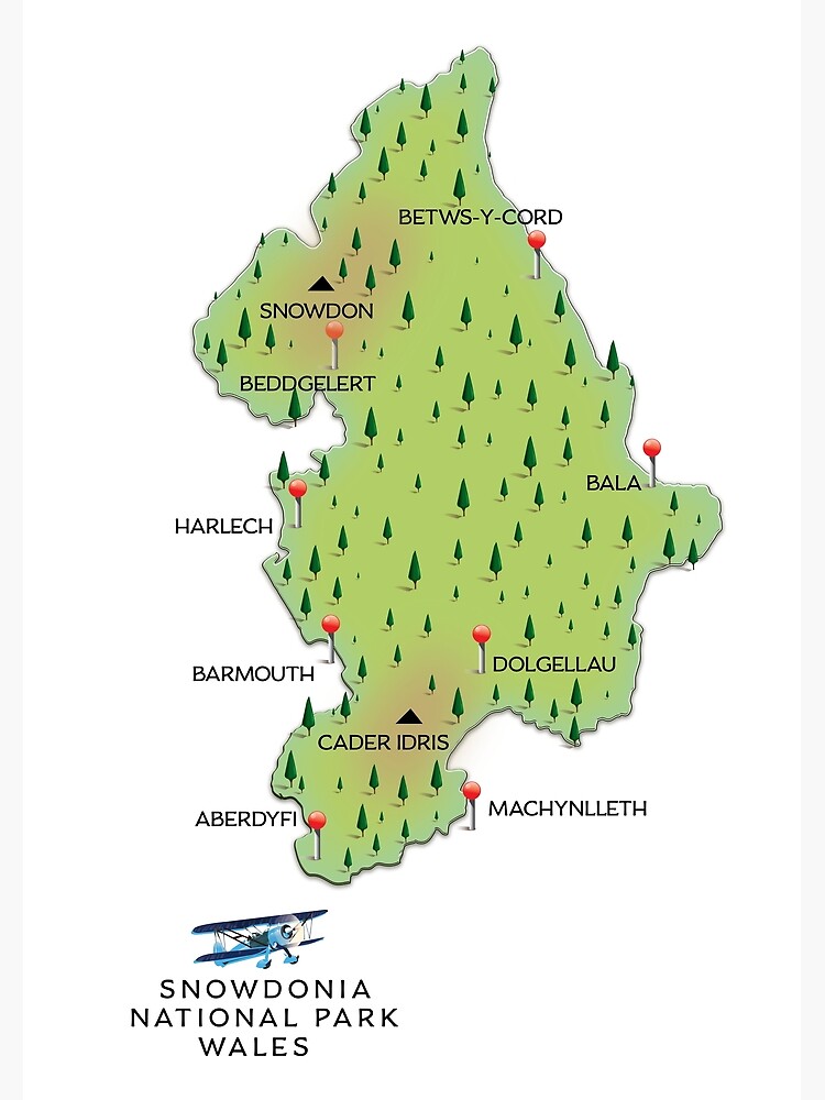 "Snowdonia national park map" Poster by vectorwebstore | Redbubble