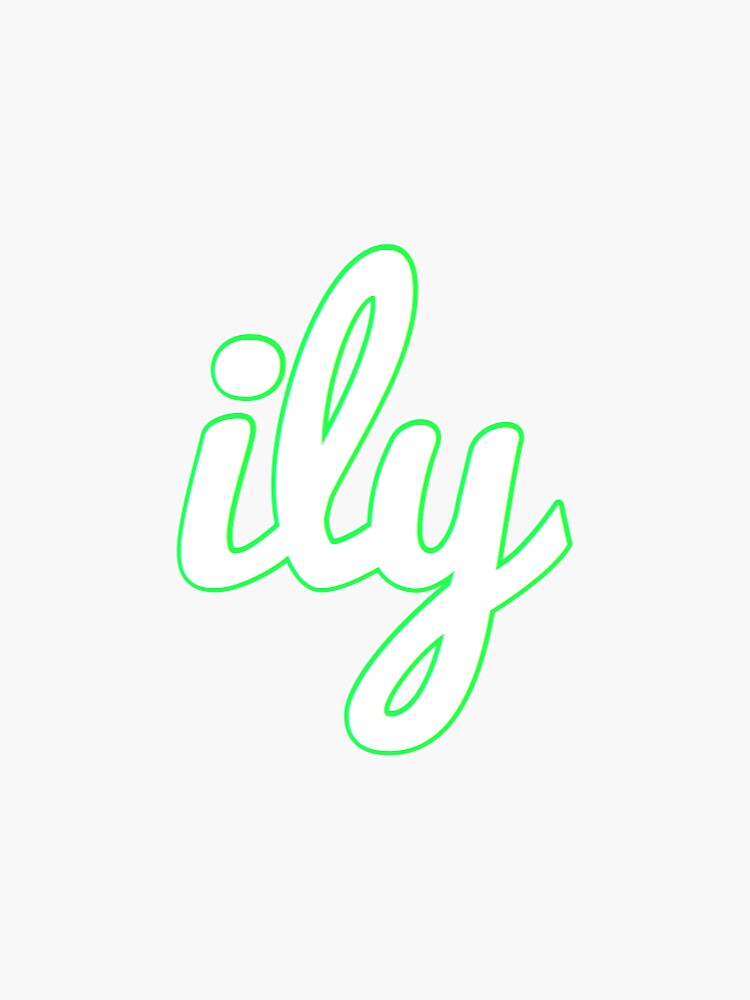 "ily STICKER" Sticker for Sale by sunpicked | Redbubble