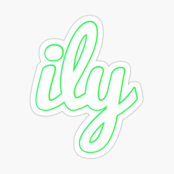 "ily STICKER" Sticker for Sale by sunpicked | Redbubble