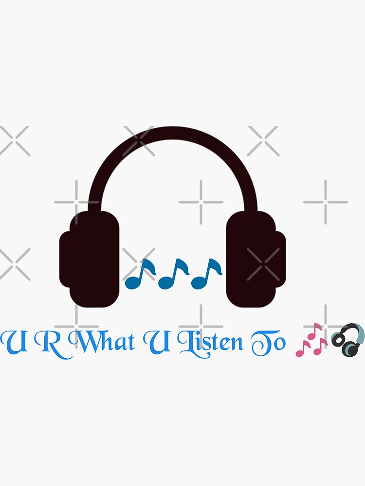 "Listen Music logo For RedBubble" Sticker for Sale by GOPALSHAH | Redbubble
