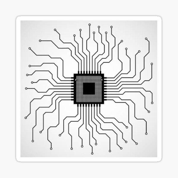 "Microchip" Sticker for Sale by florian95 | Redbubble