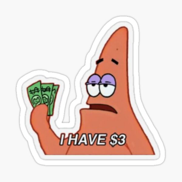 "Patrick Star Sticker" Sticker for Sale by reaganlitts | Redbubble