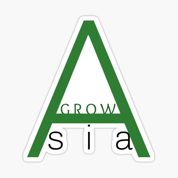 "Grow Asia logo Are Unique" Sticker for Sale by Prashant31 | Redbubble