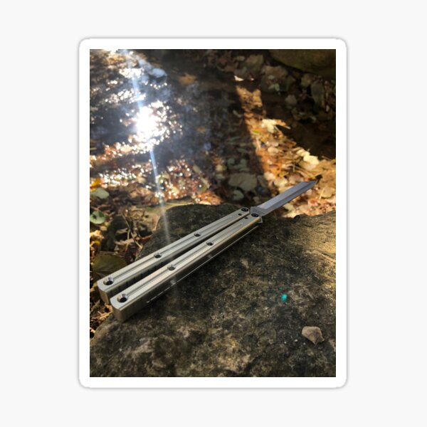 "Butterfly Knife" Sticker by jknesek | Redbubble