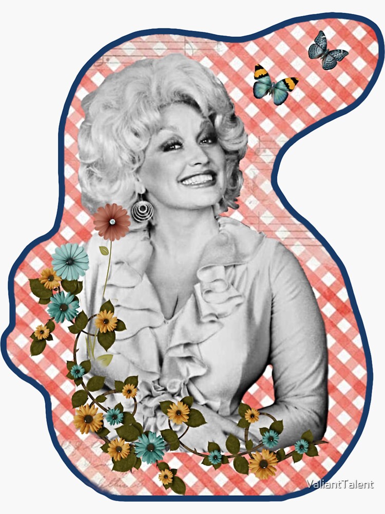 "Dolly Parton Smile" Sticker for Sale by ValiantTalent | Redbubble