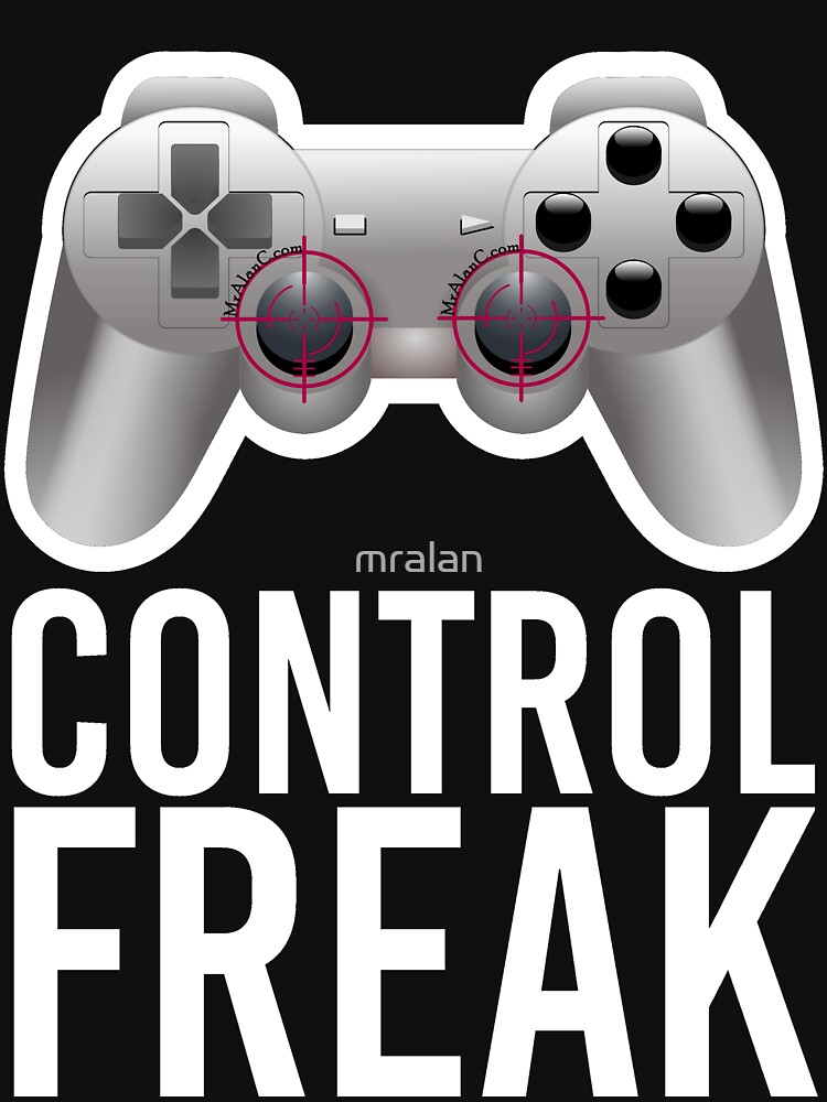 "Control Freak Pun Video Game Controller Gamers" T-shirt by mralan ...