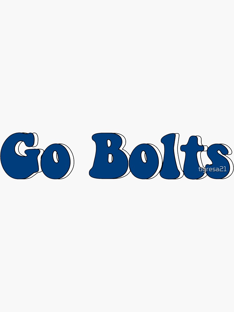 ""Go Bolts"" Sticker for Sale by tigresa21 | Redbubble