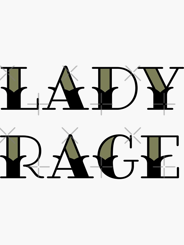 "Lady rage" Sticker for Sale by monjiiart | Redbubble