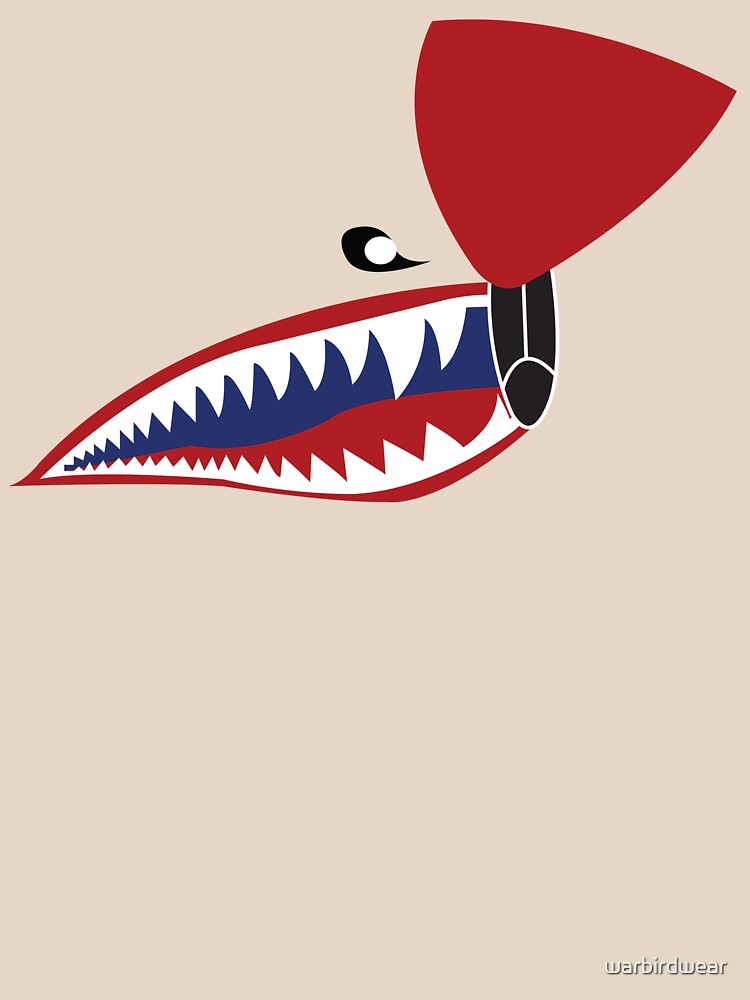 "P-40 Flying Tiger Nose" T-shirt for Sale by warbirdwear | Redbubble ...