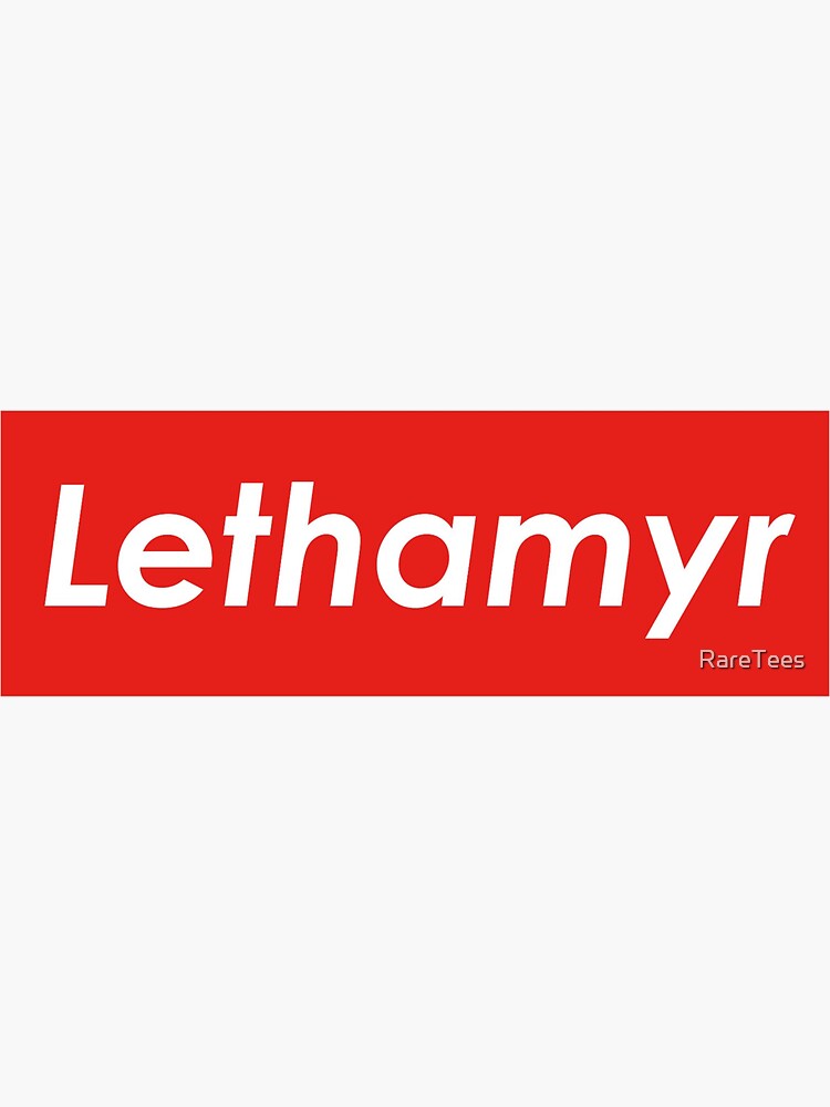 "Lethamyr" Sticker by RareTees | Redbubble