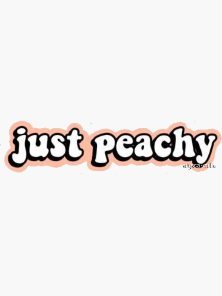 "Just Peachy VSCO Letters" Sticker for Sale by alyssa-mills | Redbubble
