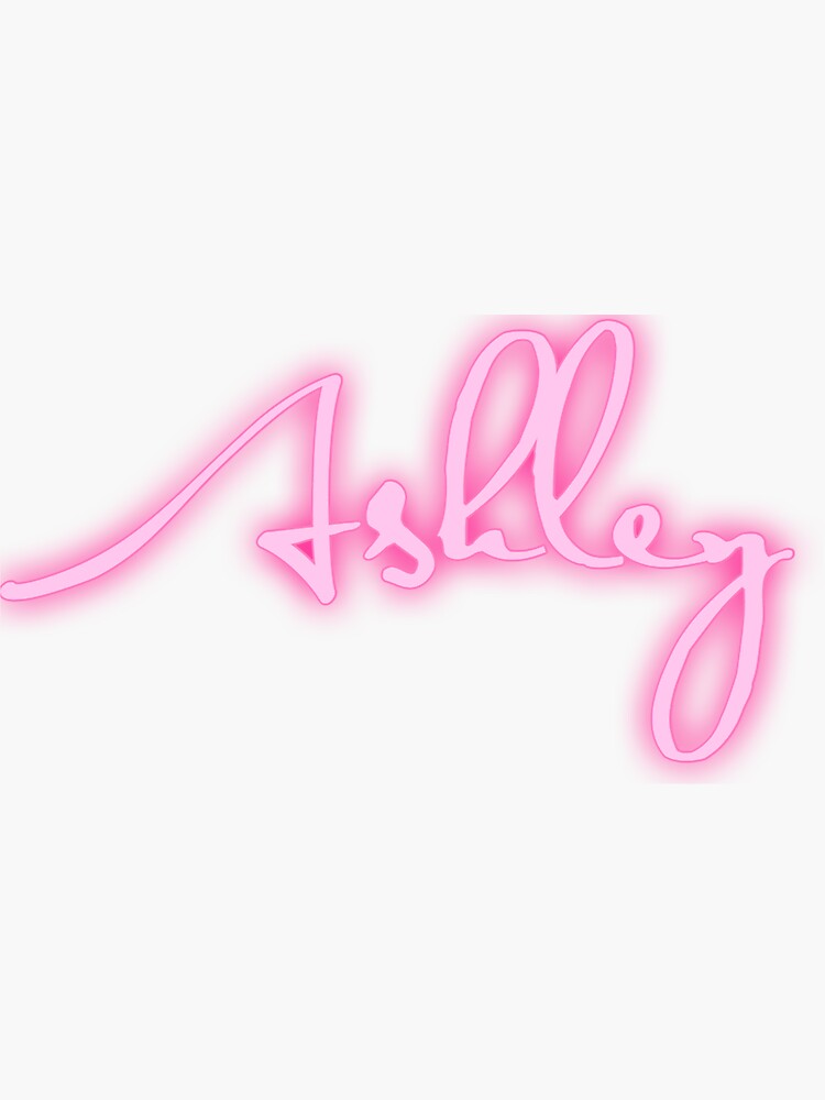 "Ashley Name Sticker ♡" Sticker for Sale by cococustom | Redbubble