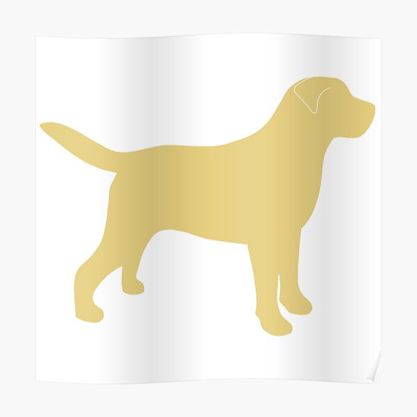 "Yellow Lab Silhouette" Poster by samauer | Redbubble