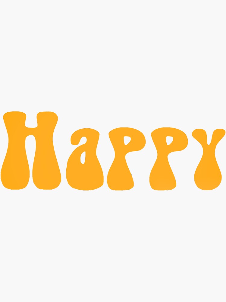 "Happy Bubble Words" Sticker for Sale by travelbug6 | Redbubble