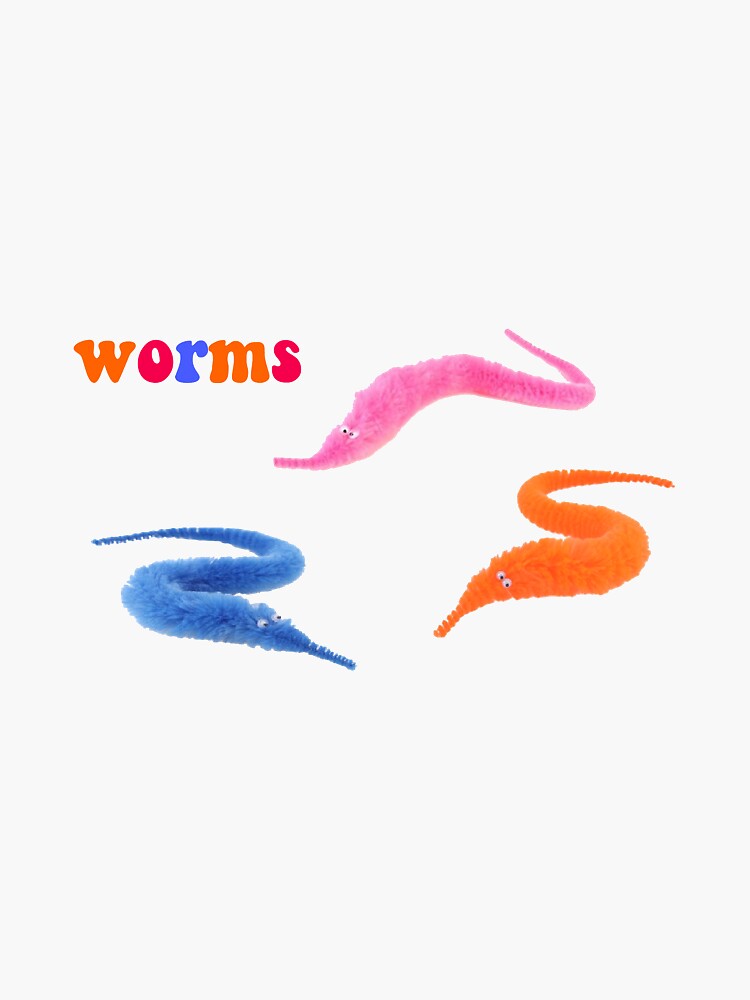 "worms sticker pack" Sticker for Sale by bellis- | Redbubble