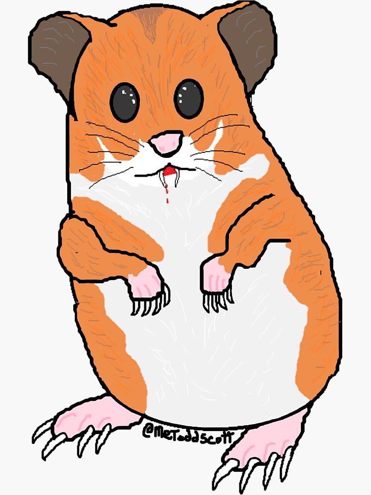 "Vampire Hamster " Sticker by MeToddScott | Redbubble