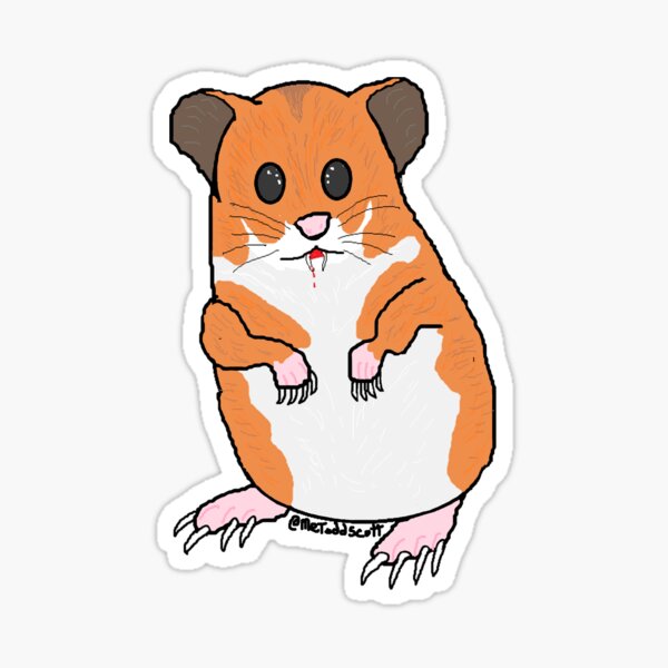 "Vampire Hamster " Sticker by MeToddScott | Redbubble
