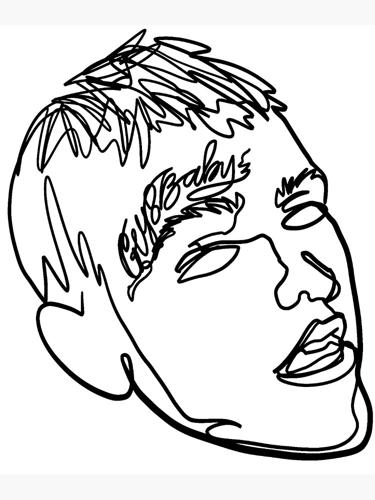 "Lil Peep One Line Drawing" Sticker for Sale by baughse | Redbubble