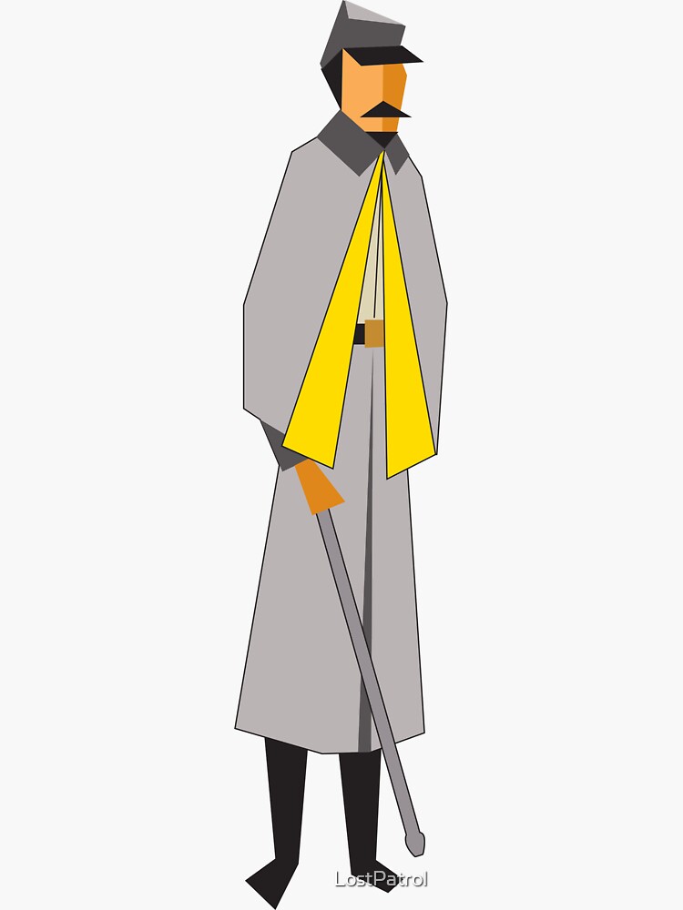 "Lost Patrol Johnny Reb" Sticker for Sale by LostPatrol | Redbubble