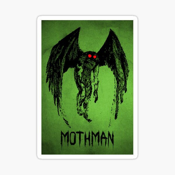 "Mothman" Sticker by boothilldesigns | Redbubble