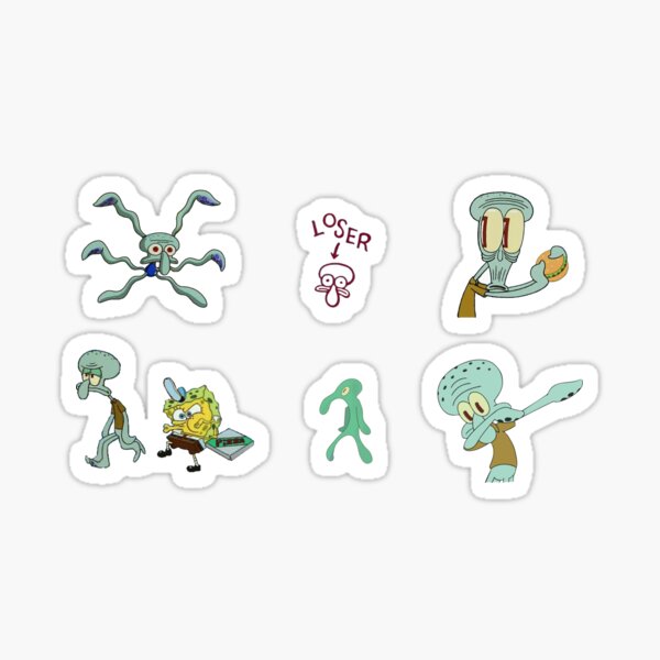 "Squidward sticker pack" Sticker for Sale by gsill | Redbubble