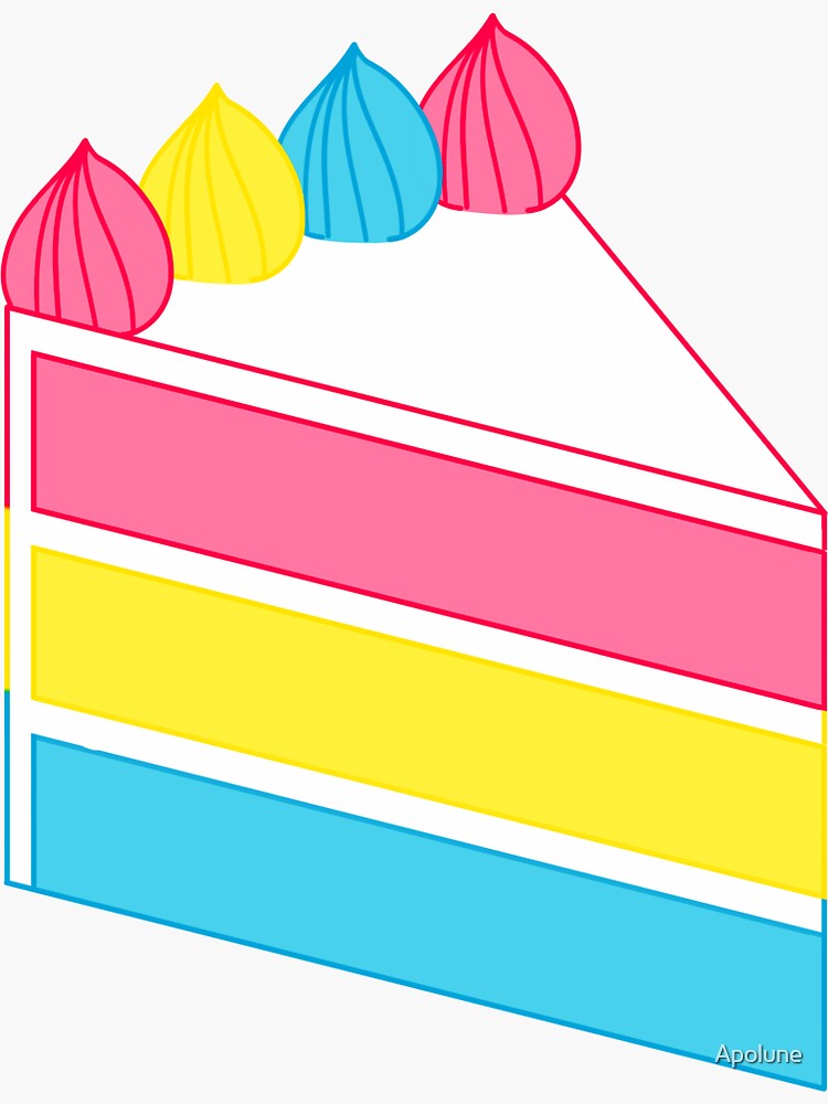 "Pansexual Flag Cake (Pancake)" Sticker for Sale by Apolune | Redbubble