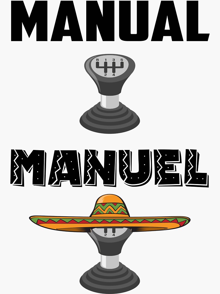 "Manual Manuel Funny Driving Stick Shift Car Transmission" Sticker for ...