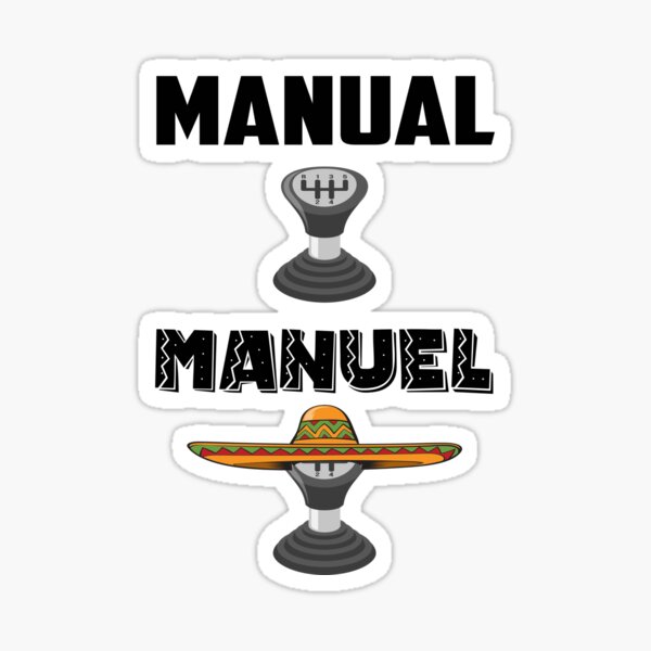 "Manual Manuel Funny Driving Stick Shift Car Transmission" Sticker for ...
