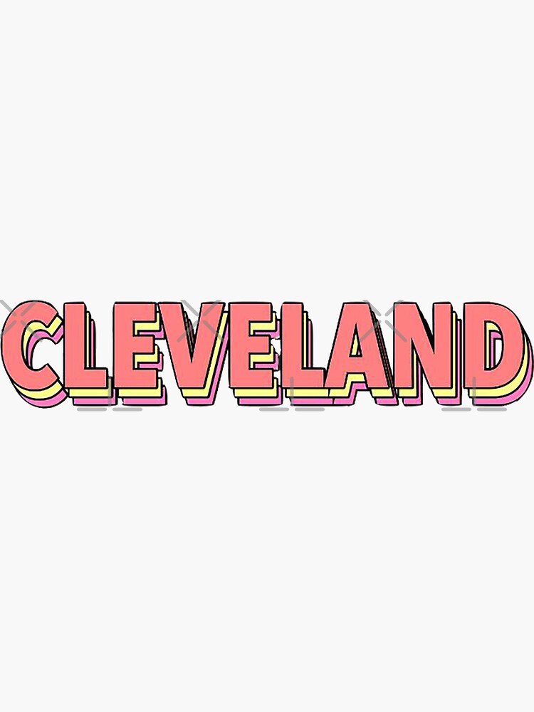"CLEVELAND 3D Design" Sticker for Sale by creationsbykels | Redbubble