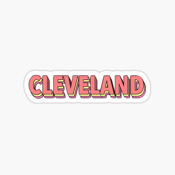 "CLEVELAND 3D Design" Sticker for Sale by creationsbykels | Redbubble