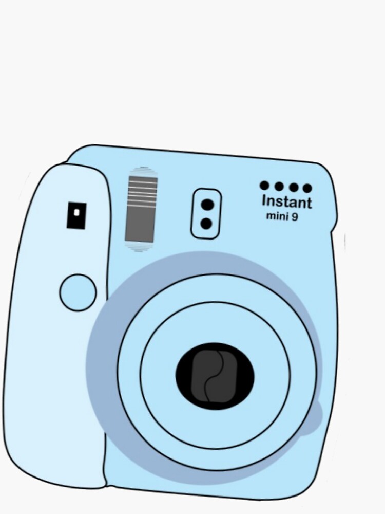 "Polaroid camera (light blue) sticker" Sticker for Sale by keyoni ...