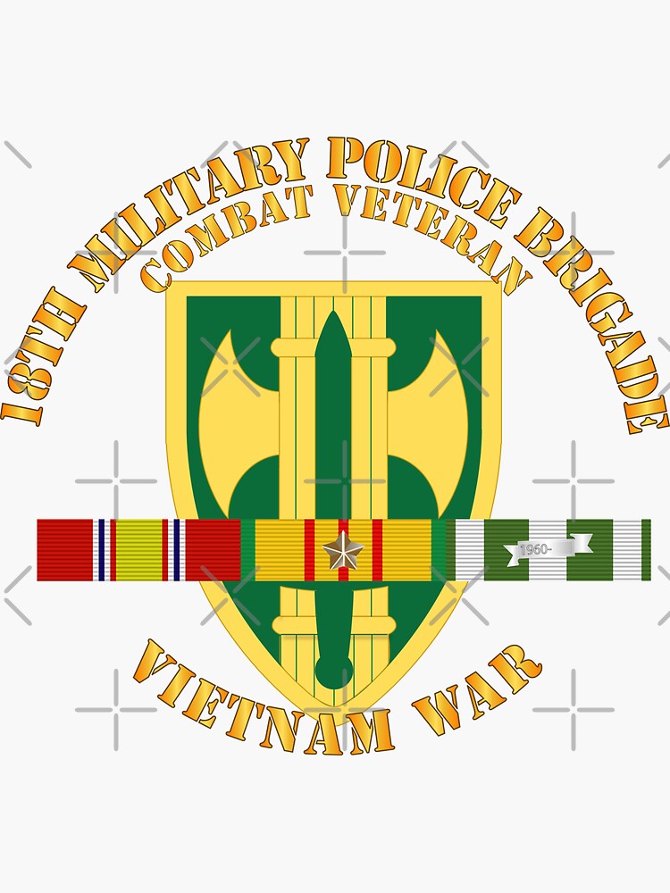 "Army - 18th MP Bde - Vietnam War w SVC wo DS" Sticker for Sale by ...