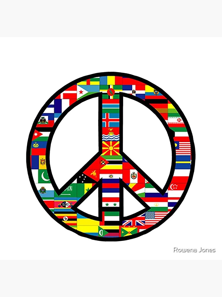 "Peace Sign Symbol Multi-Country Flags" Poster for Sale by smartnet77 ...
